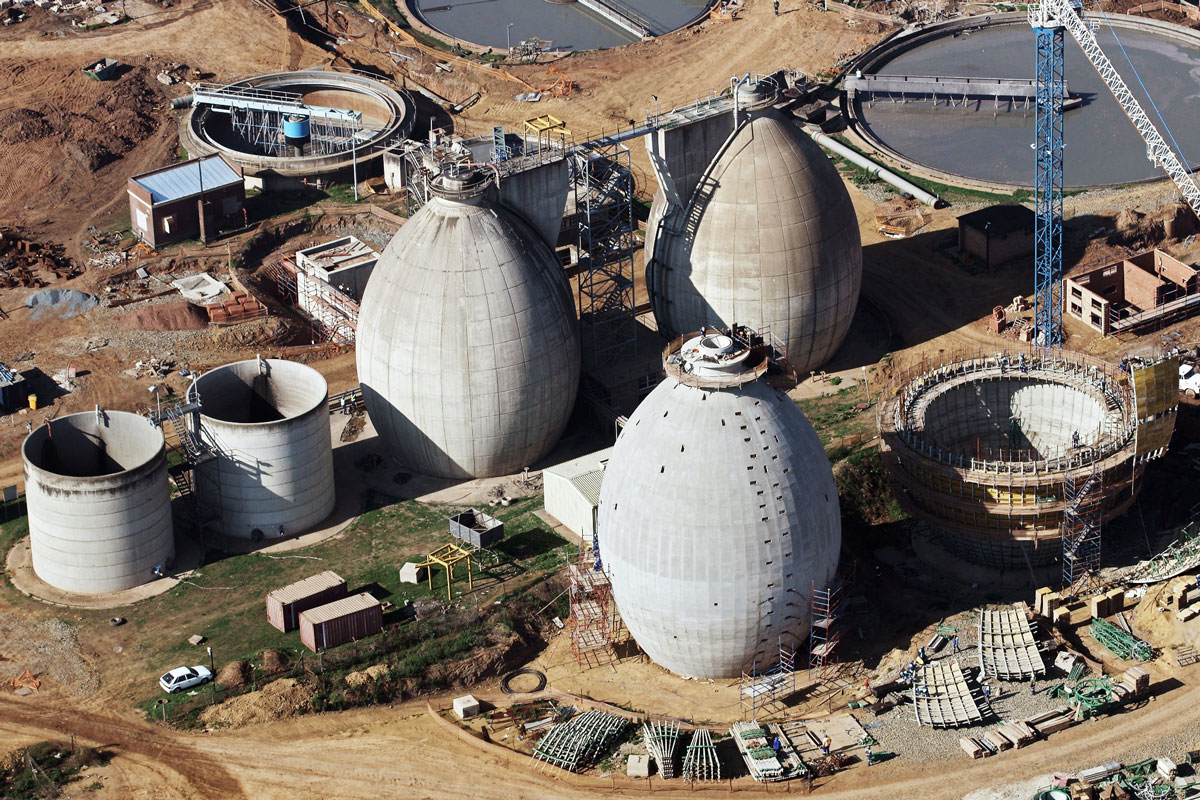 Egg-shaped digesters - RSB Formwork Technology